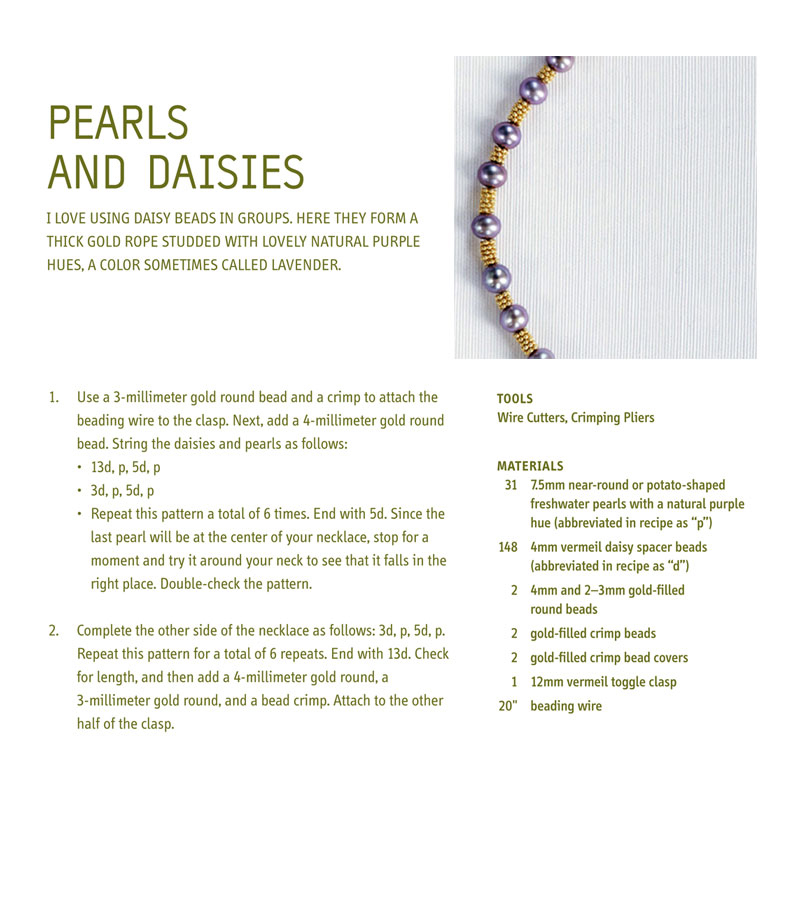 Potter Craft News - Pearls and Daisies Necklace from Simply Pearls